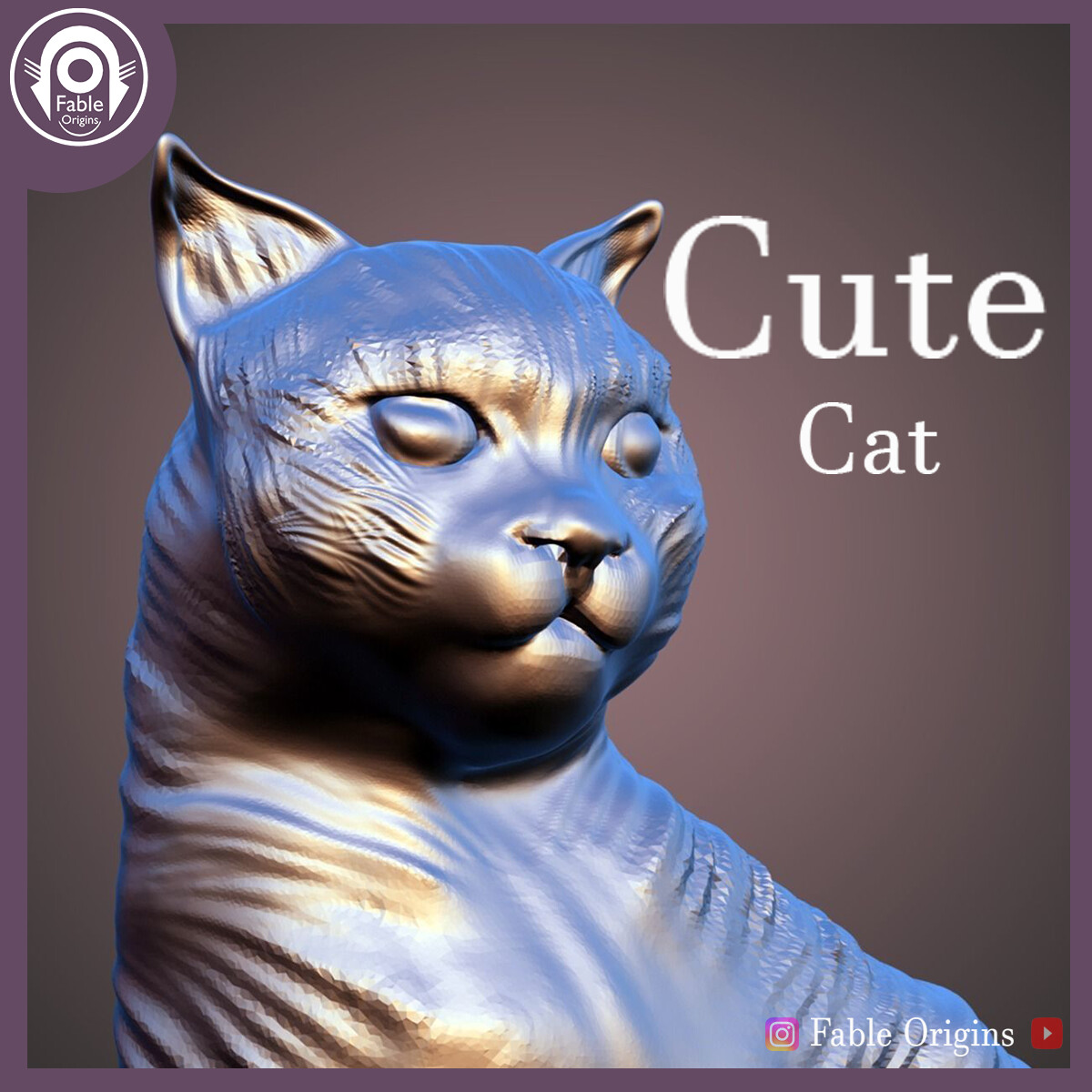 ArtStation - Cat 3D Print Model | Resources