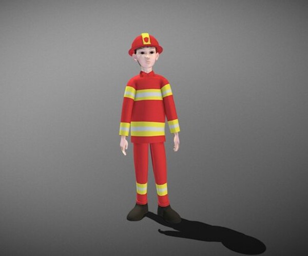 ArtStation - Cartoon Fireman | Game Assets