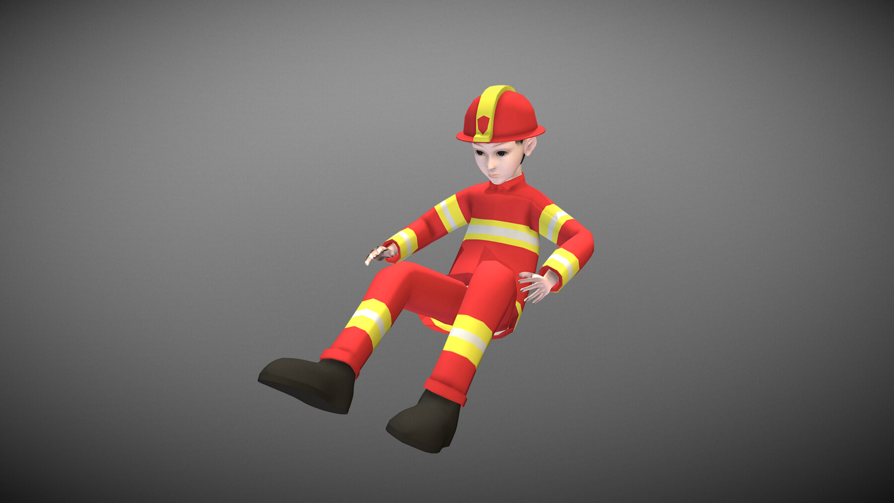 ArtStation - Cartoon Fireman | Game Assets