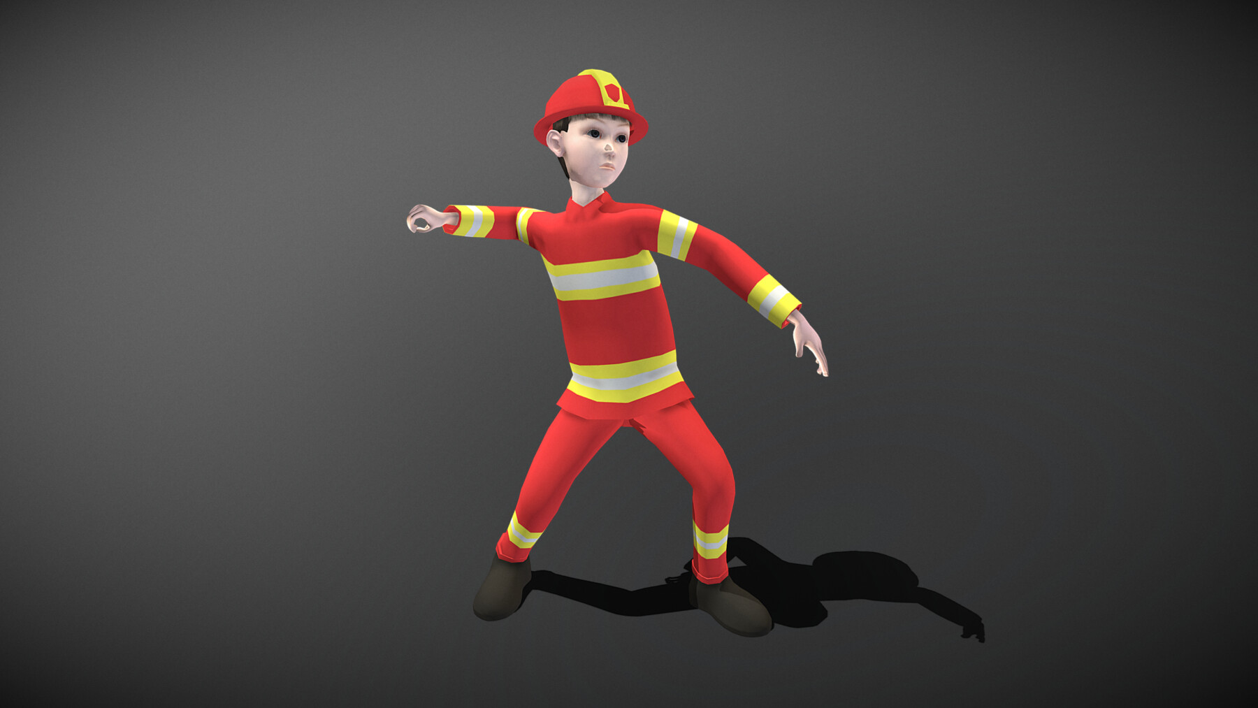 ArtStation - Cartoon Fireman | Game Assets