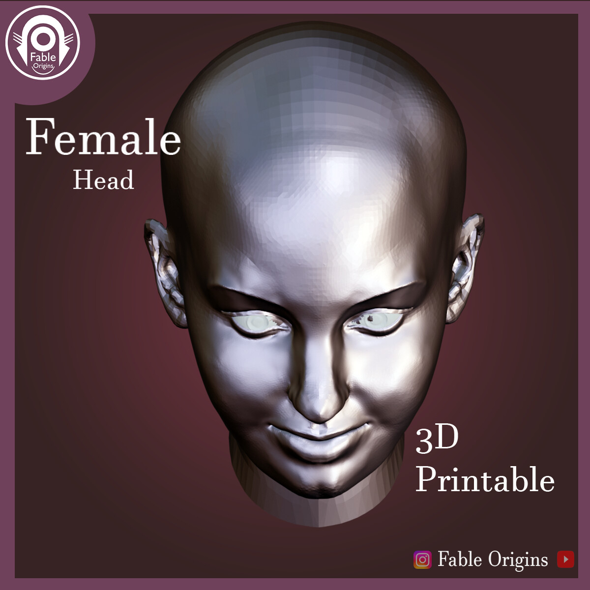 ArtStation - Female Head 3D Printable | Resources