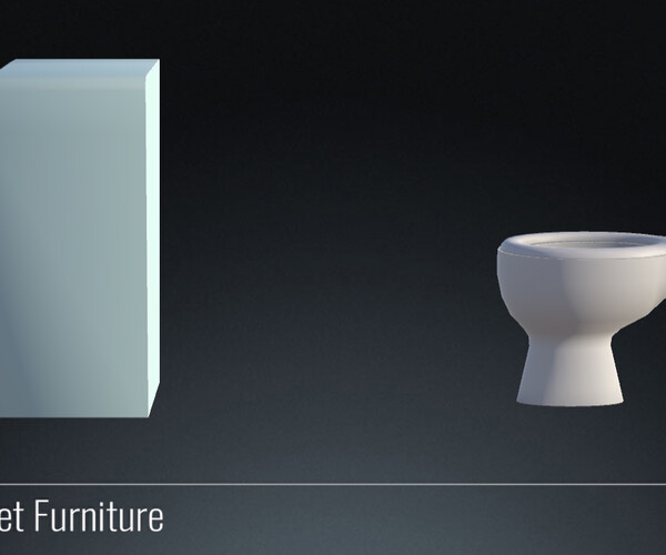 ArtStation - Lowpoly Toilet Furniture - 3D Home Furniture | Game Assets