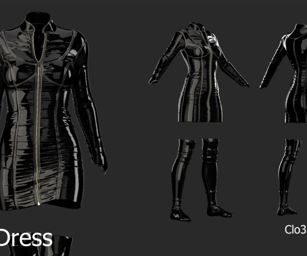 ArtStation - FREE Dress. Marvelous Designer/Clo3d project | Resources