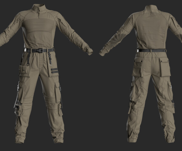 ArtStation - Male tactical outfit. Marvelous Designer/Clo3d project+OBJ ...
