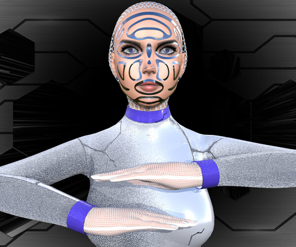 ArtStation - Cyber girl | Game Assets