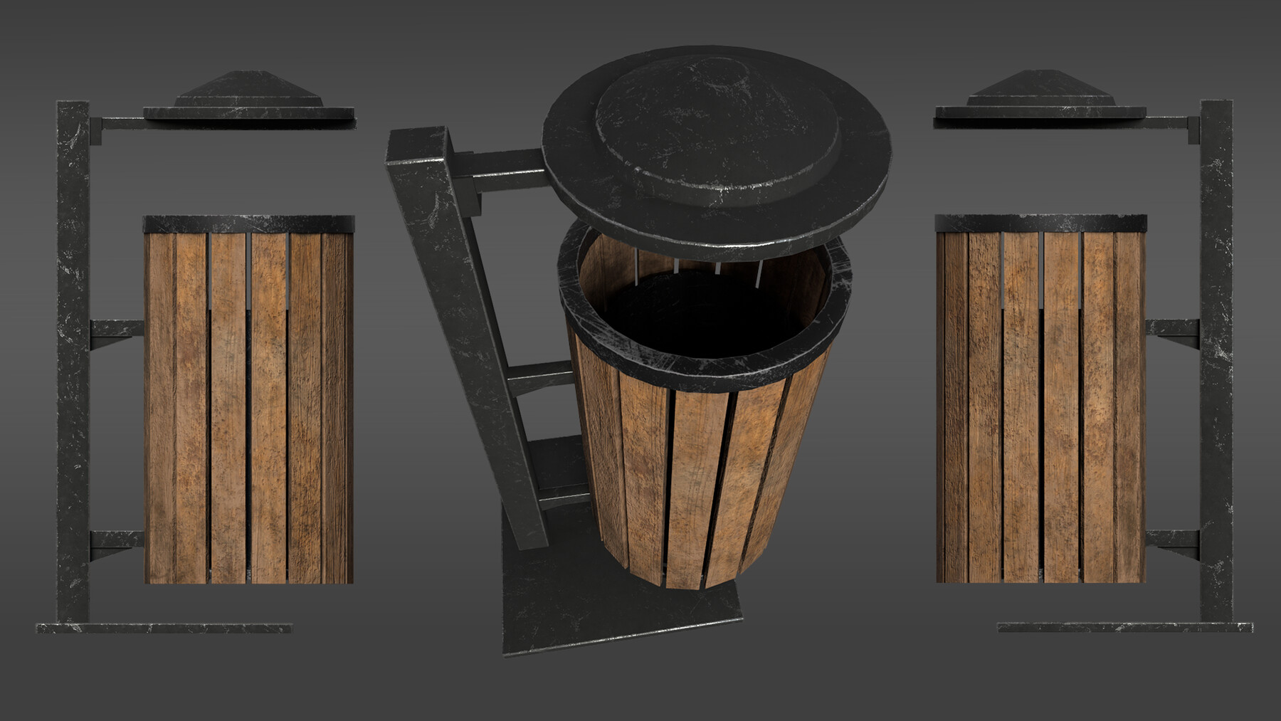 ArtStation - Street Bin | Game Assets