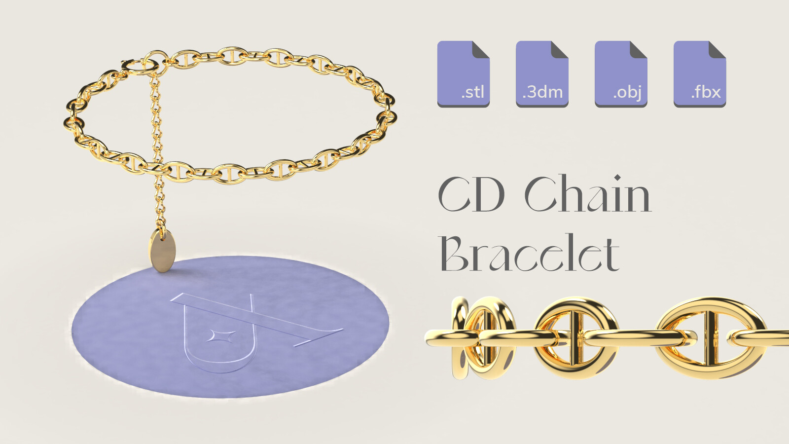 ArtStation - CD Chain - Bracelet | Resources