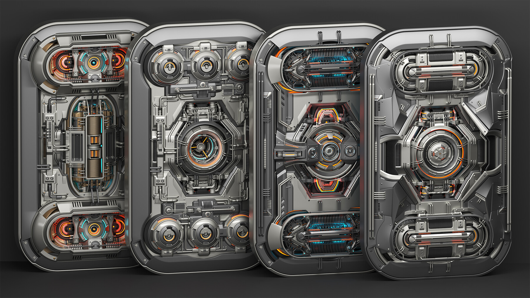 ArtStation - Sci-Fi Kitbash Mega Elements - Advanced Futuristic Walls (Max,OBJ,FBX) | Resources