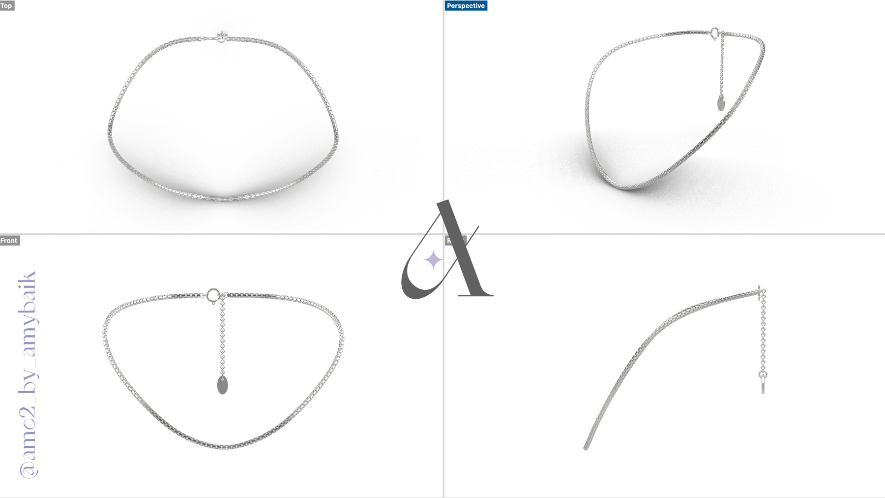 ArtStation - Square chain - Necklace | Resources