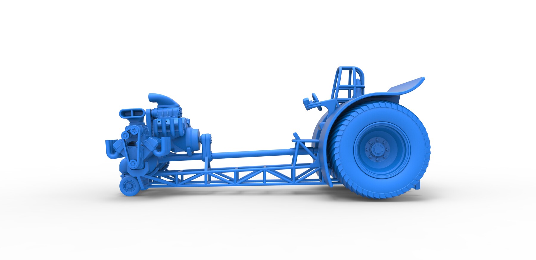 ArtStation - 3D printable Diecast Pulling tractor with 3 engines V8 Version 6 Scale 1:25 | Resources