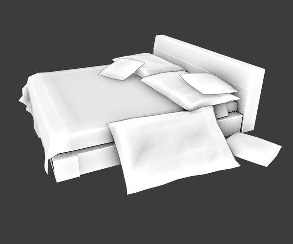 ArtStation - MESSY DIRTY BED LOW POLY GAME READY | Game Assets