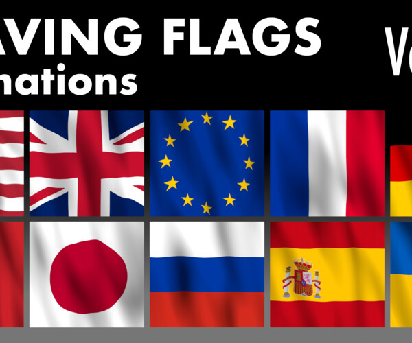 ArtStation - Waving Flags Animations Vol. 1 | Resources