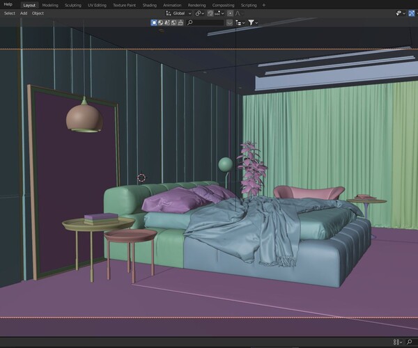 ArtStation - Sence Bedroom Blender 3.x | Game Assets