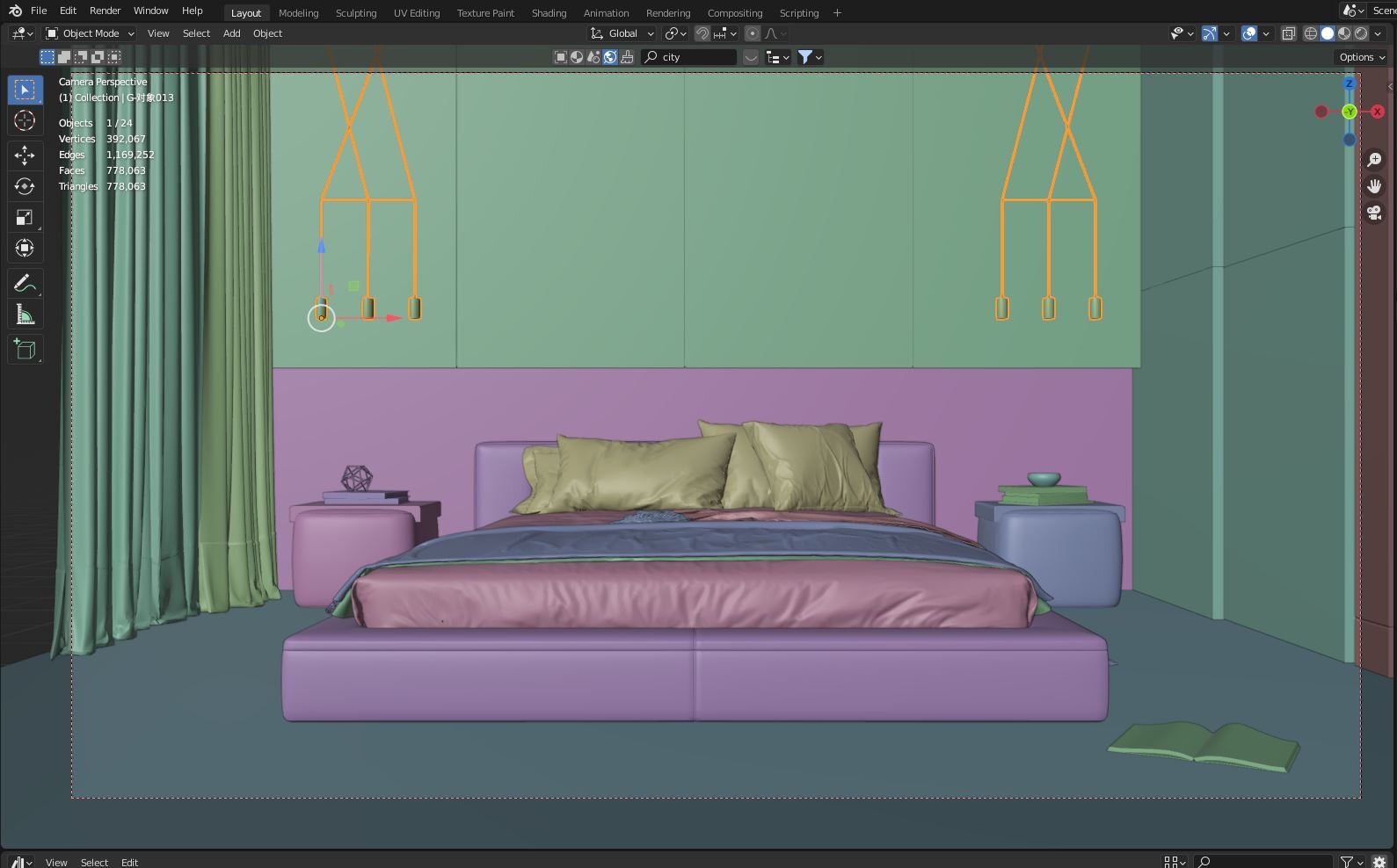ArtStation - Sence Bedroom Blender 3.x | Game Assets