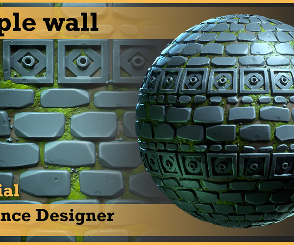 ArtStation - temple wall - VOL 01 - Stylized | Game Assets