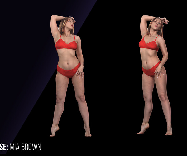 ArtStation - Raw Daily Pose | Mia Brown Underwear | Resources