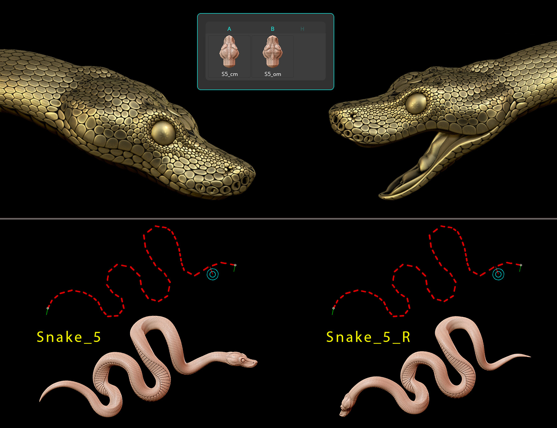 ArtStation - IMM Brush Snake V5 for Zbrush | Brushes