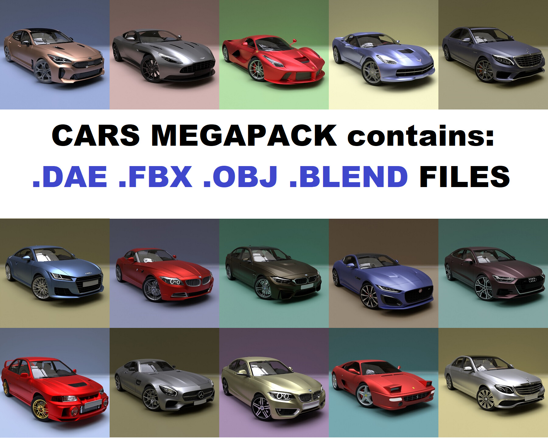 ArtStation - CARS MEGAPACK (15 MODELS) | Resources