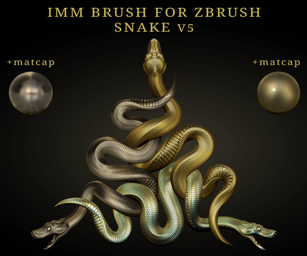 ArtStation - IMM Brush Snake V5 for Zbrush | Brushes