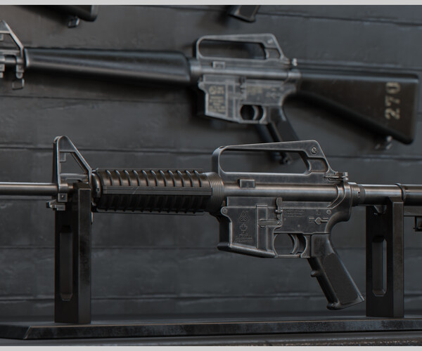 ArtStation - Colt Carbines Models 723 & 727 | Game Assets