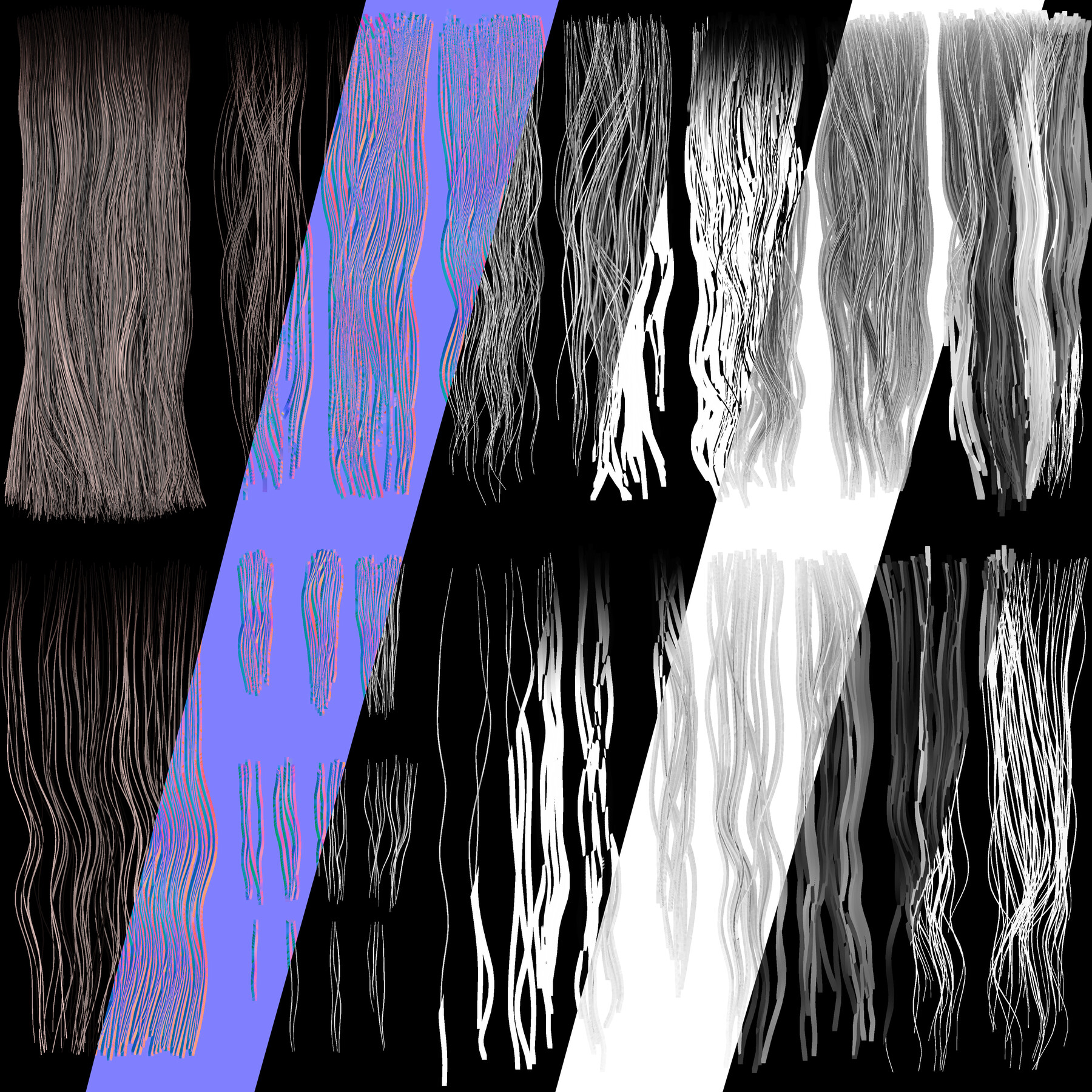 ArtStation - Real_time haircard 03 + UE5 data | Game Assets