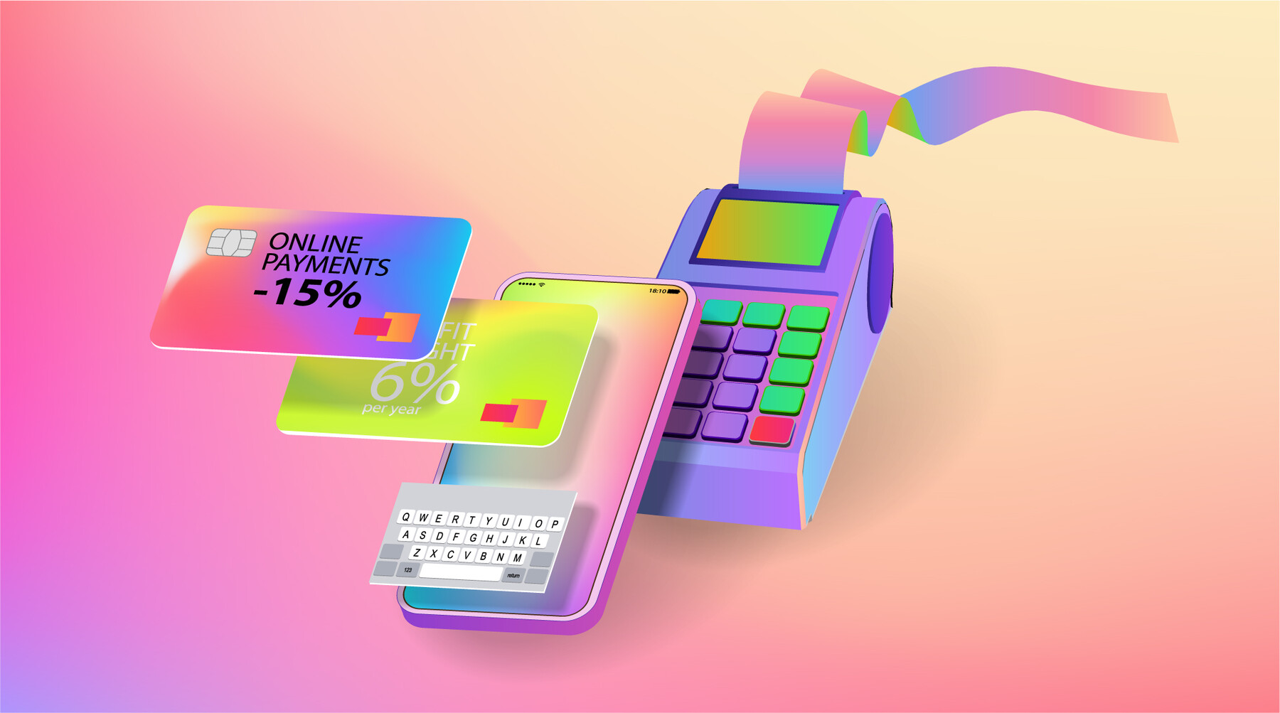 ArtStation - Bank terminal and payment for online purchases on the laptop screen | Artworks