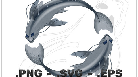 ArtStation - Mustache Fish Vector Design | Artworks