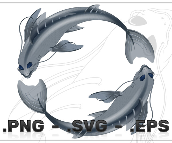 ArtStation - Mustache Fish Vector Design | Artworks