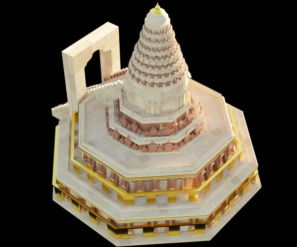 ArtStation - High Quality Medieval/Ancient Temple Tower (Round) 3D ...
