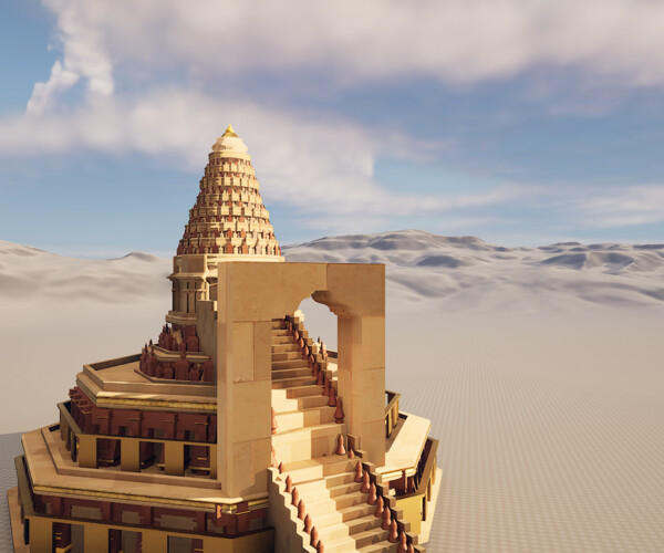 ArtStation - High Quality Medieval/Ancient Temple Tower (Round) 3D ...