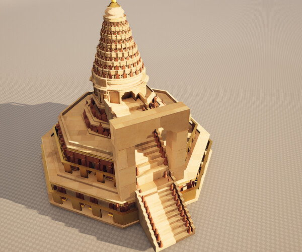 ArtStation - High Quality Medieval/Ancient Temple Tower (Round) 3D ...