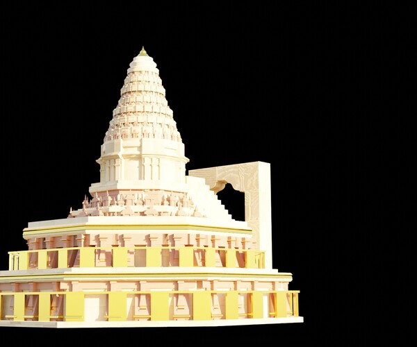 ArtStation - High Quality Medieval/Ancient Temple Tower (Round) 3D ...