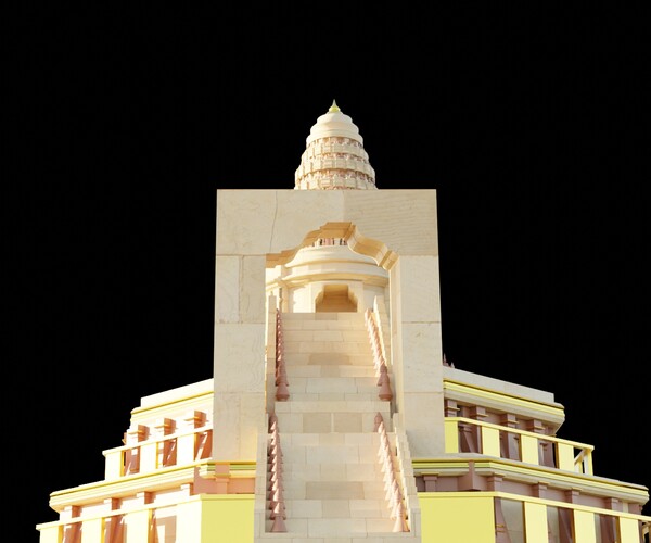 ArtStation - High Quality Medieval/Ancient Temple Tower (Round) 3D ...