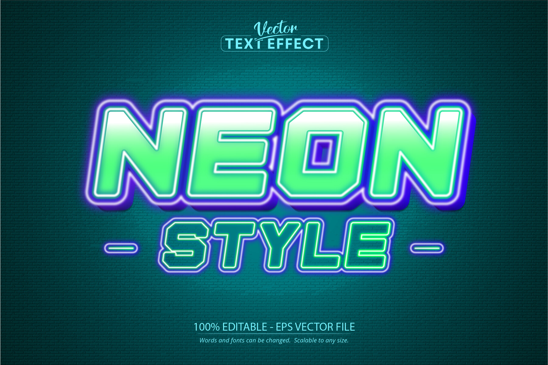 ArtStation - Neon text effect, editable neon light text style | Artworks