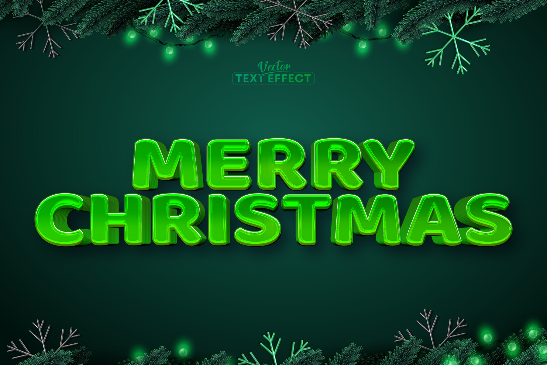 ArtStation - Merry Christmas text effect, editable cartoon text style ...