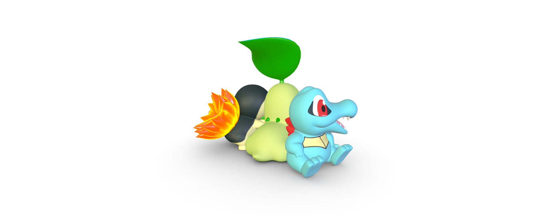 ArtStation - Totodile | Chikorita | Cyndaquil - 3D PRINT | Resources