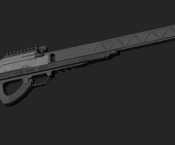 ArtStation - Sci-Fi Bullpup Rifle | Game Assets