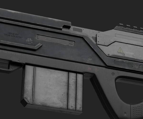 ArtStation - Sci-Fi Bullpup Rifle | Game Assets