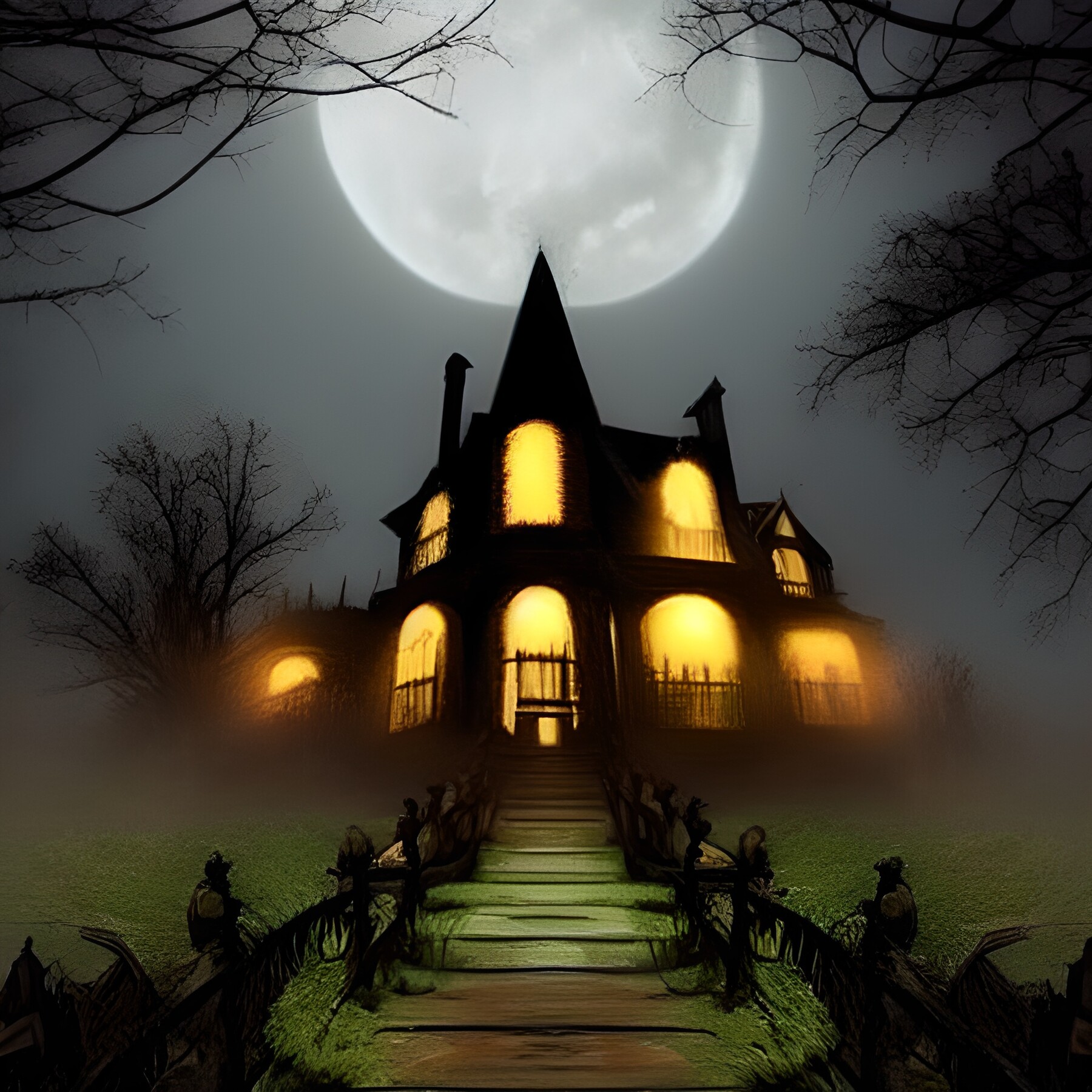 ArtStation - Spooky haunted house | Artworks