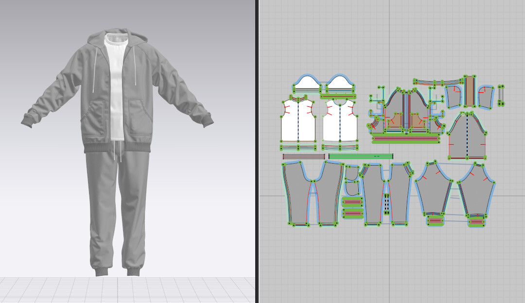 ArtStation - Men's Tracksuit. Marvelous Designer/Clo3d project+OBJ ...