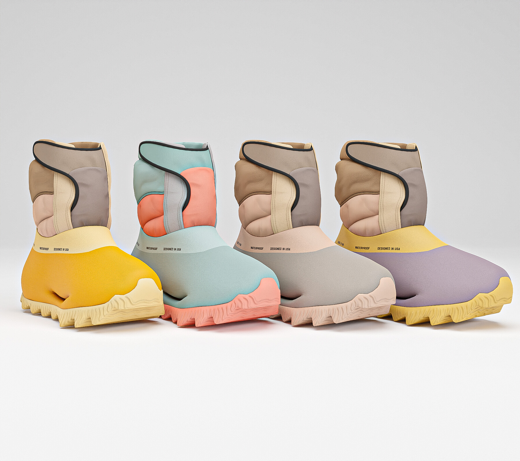 ArtStation - Adidas Yeezy Knit RNR Boot Low & High. 6 COLORS | Game Assets