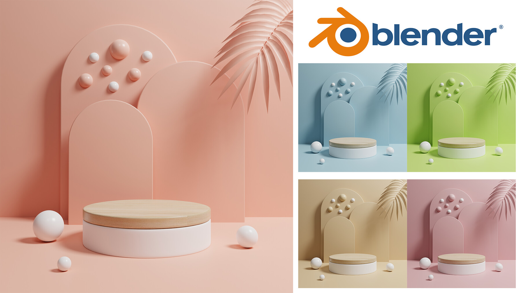 ArtStation - 3d rendering of pastel color backdrop blender 3.x | Resources