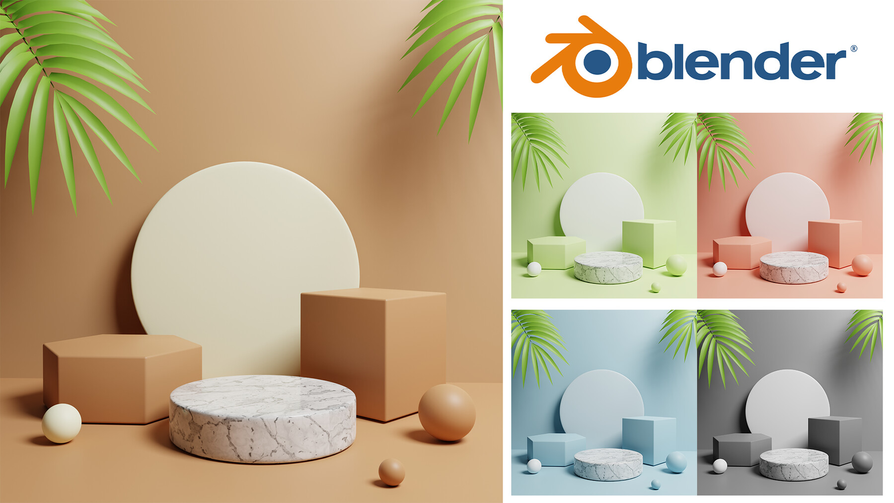 ArtStation - 3d rendering of pastel color backdrop blender 3.x | Resources