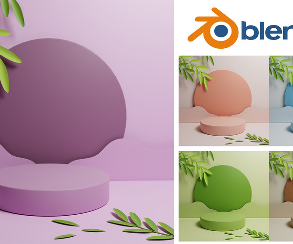 ArtStation - 3d rendering of pastel color backdrop blender 3.x | Resources