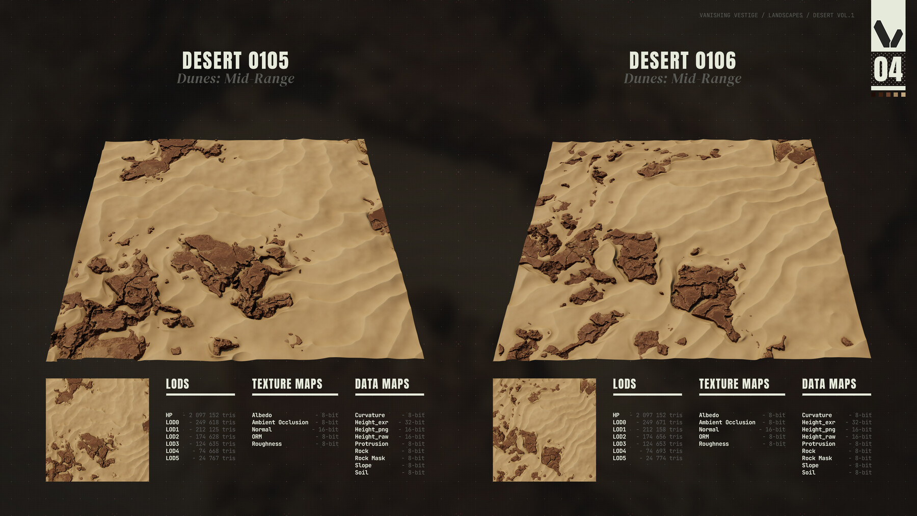 ArtStation - 8k Landscapes - Desert Vol.1 | Game Assets