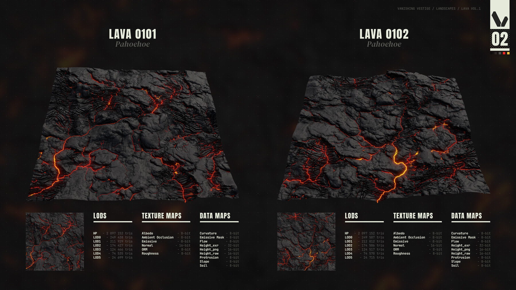 ArtStation - 8k Landscapes - Lava Vol.1 | Game Assets