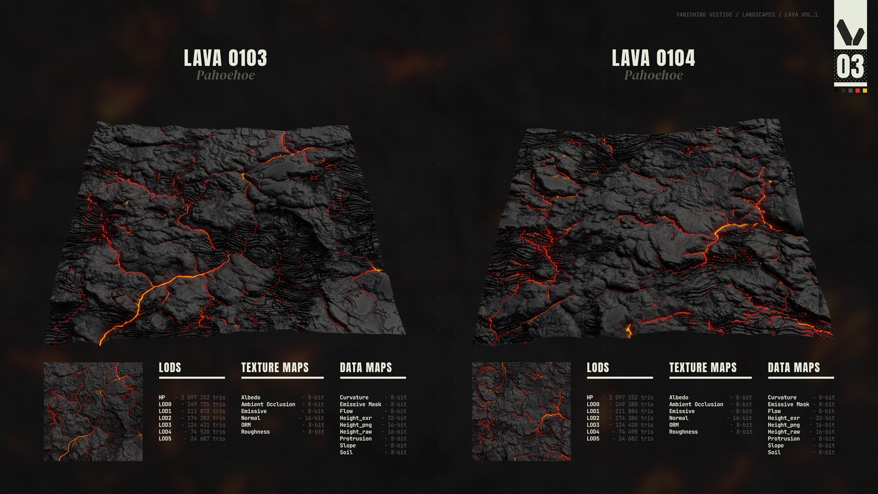 ArtStation - 8k Landscapes - Lava Vol.1 | Game Assets