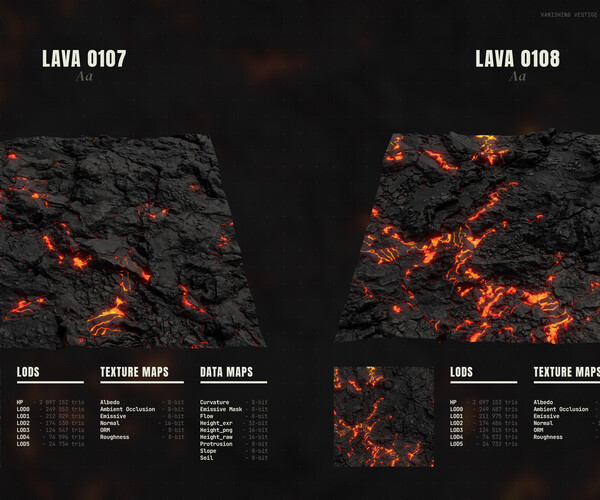 ArtStation - 8k Landscapes - Lava Vol.1 | Game Assets