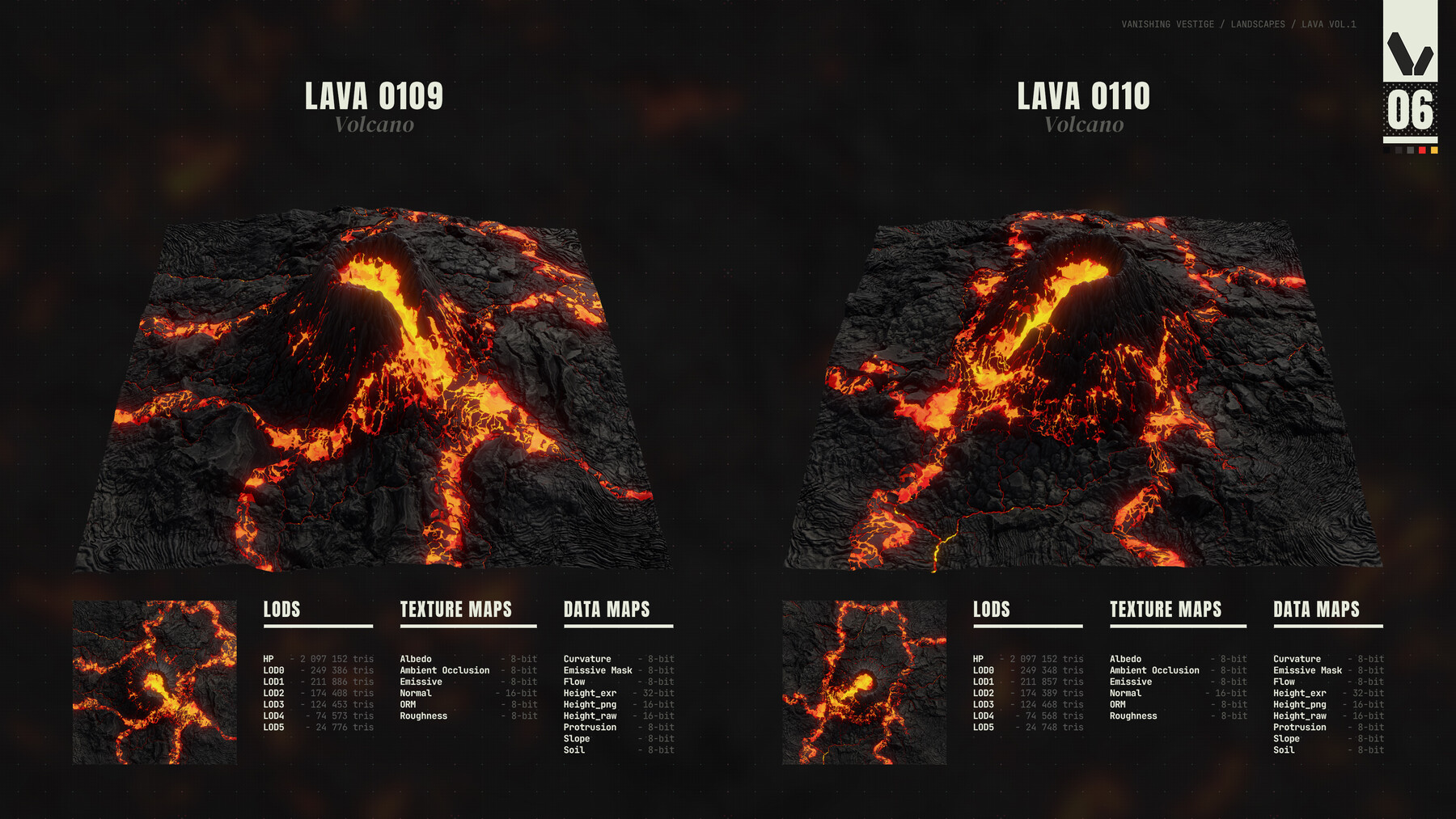 ArtStation - 8k Landscapes - Lava Vol.1 | Game Assets