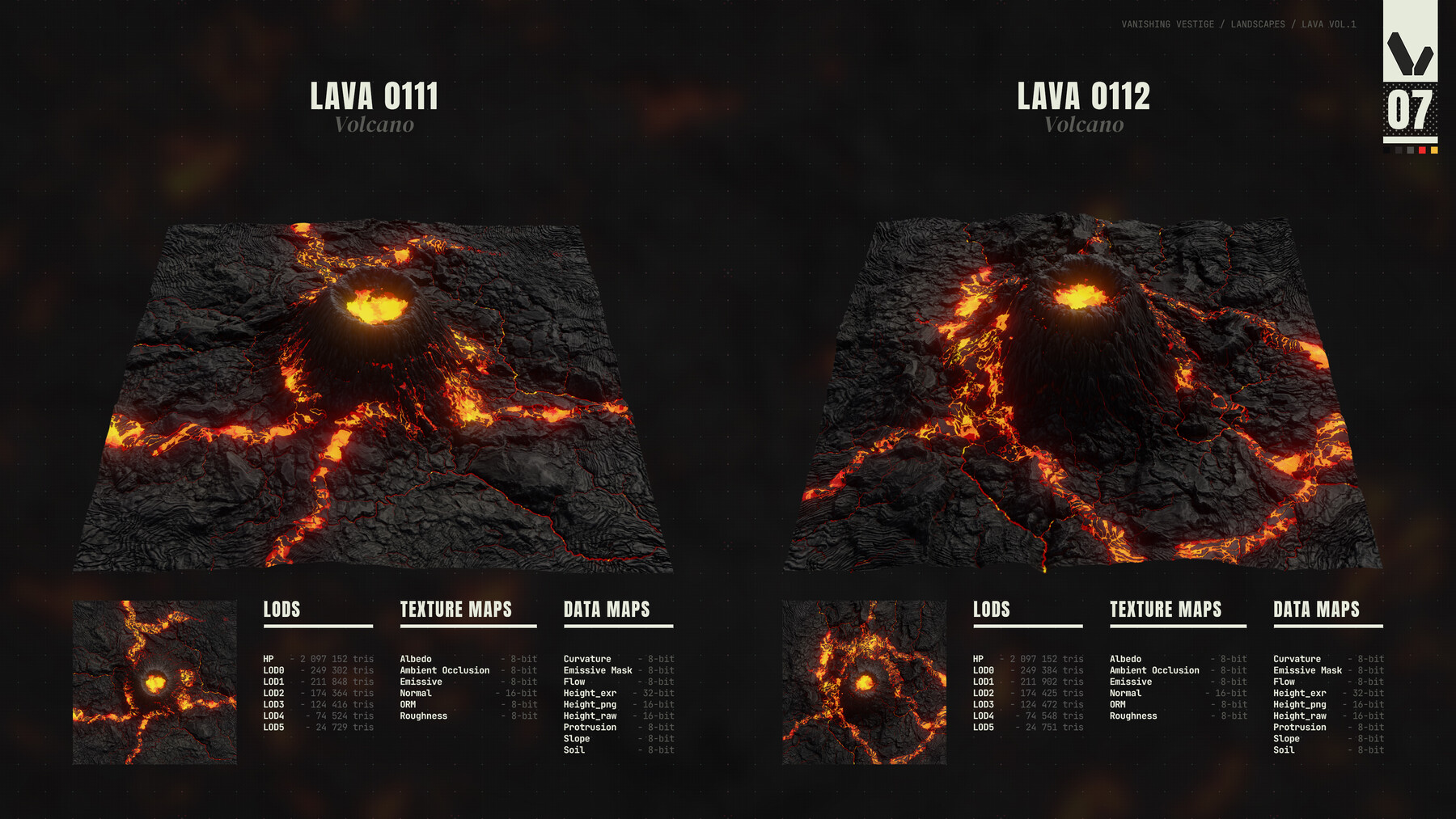 ArtStation - 8k Landscapes - Lava Vol.1 | Game Assets